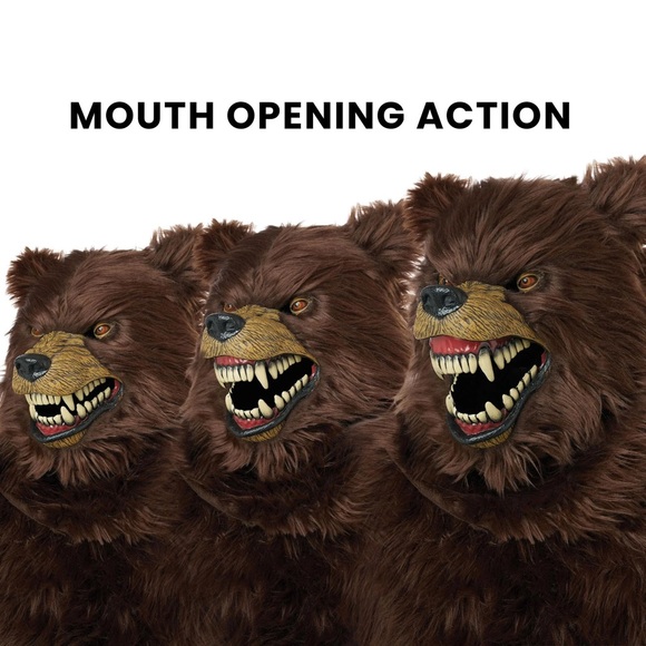 California Costumes | Accessories | Grizzly Bear Mask Motion Mouth New ...